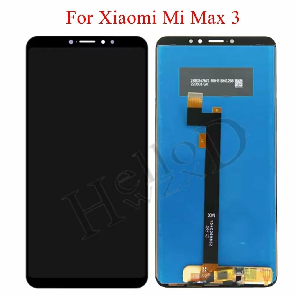Дисплей на For Xiaomi Mi Max 3 в сборе с тачскрином Черны