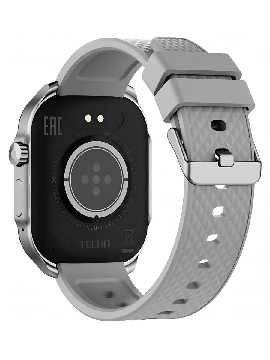 Смарт-часы Tecno Watch 3 Active Белый Ростест (ЕАС), 2.04", IPS — фото 1