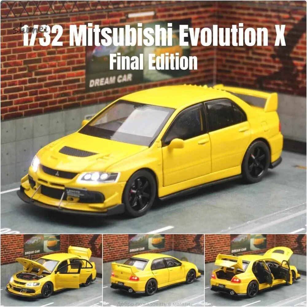 Добро пожаловать в магазинDIECAST CAR 1/32 Коллекционная металлическая машина Mitsubishi Lancer Evolution EVO IX Final Edition JDM Игрушечная машина