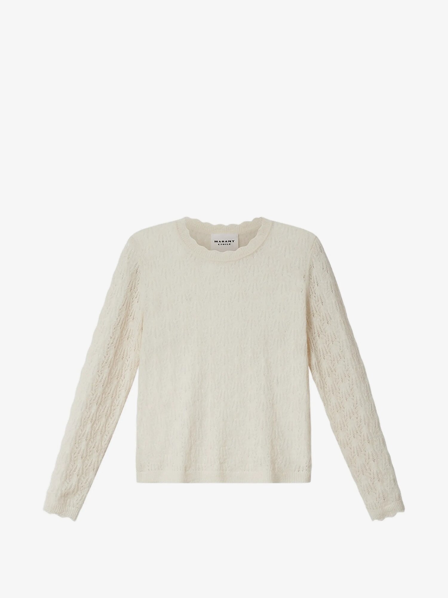 Свитер Obeline openwork-knit scalloped-trim sweater