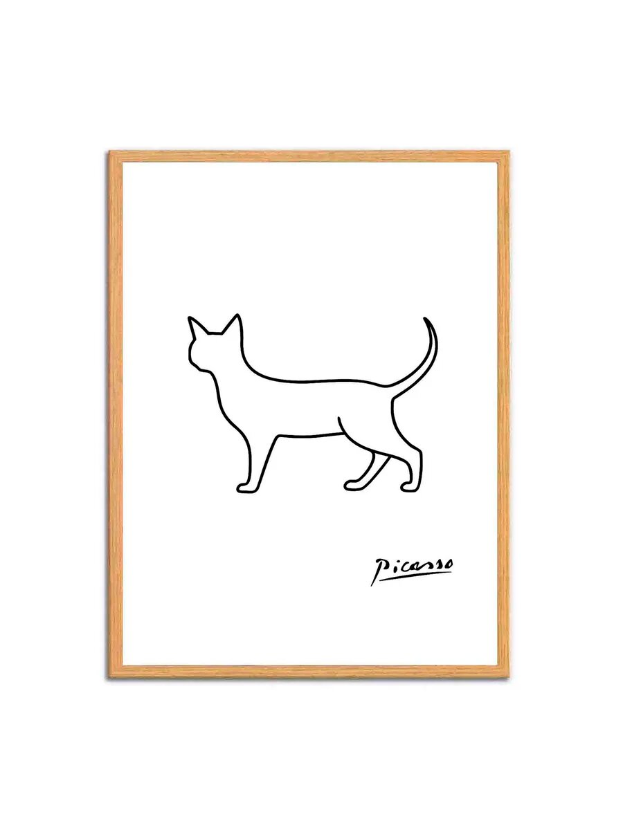 Тонкинская кошка , Пабло Пикассо, Плакат 30x42см