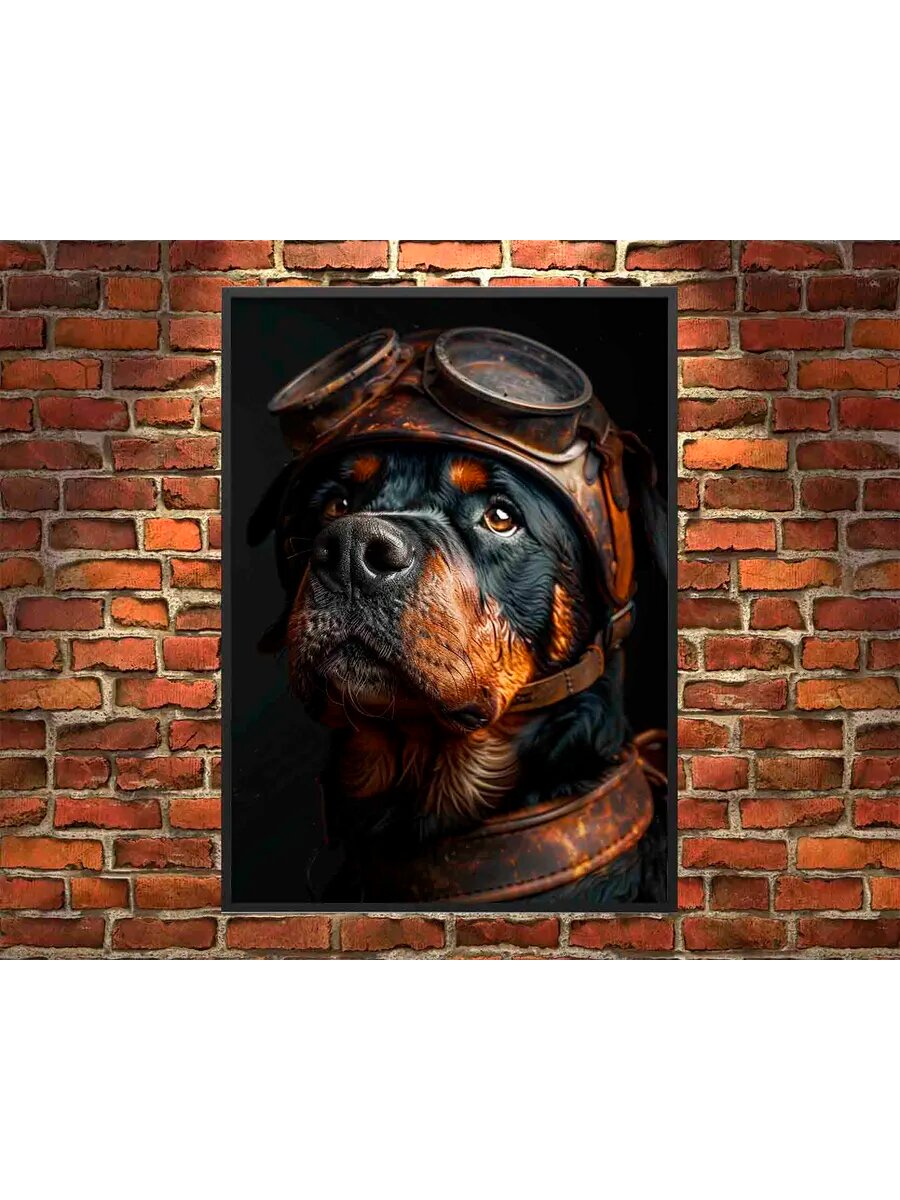 Строитель собак-ротвейлеров 2, Плакат 30x42см