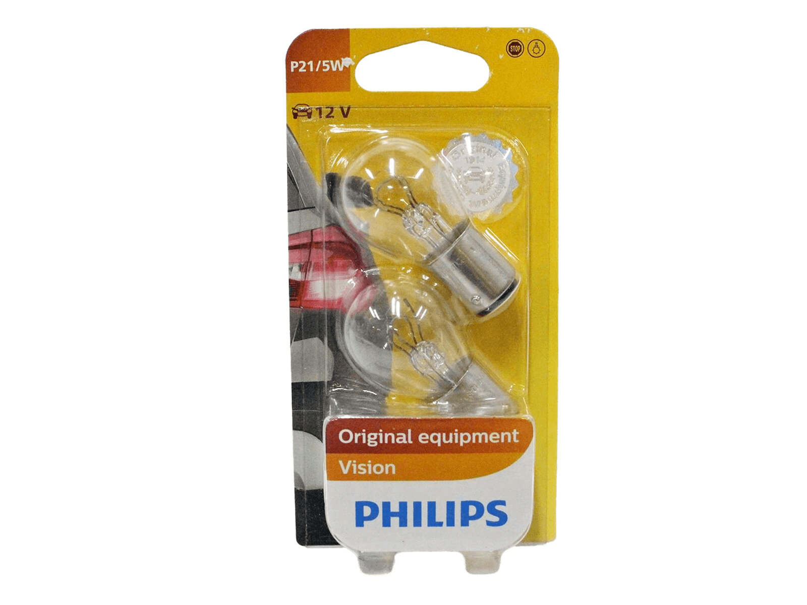 Лампа 12VхP21/5W PHILIPS BAY15d P-12499/2бл комплект.