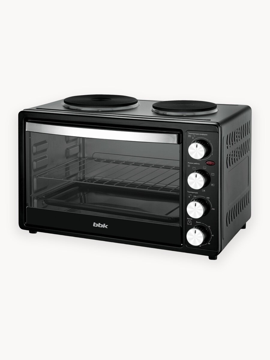 Духовка электрическая BBK OE3071M-2P черный, объем камеры 30 л, мощность 1500 Вт