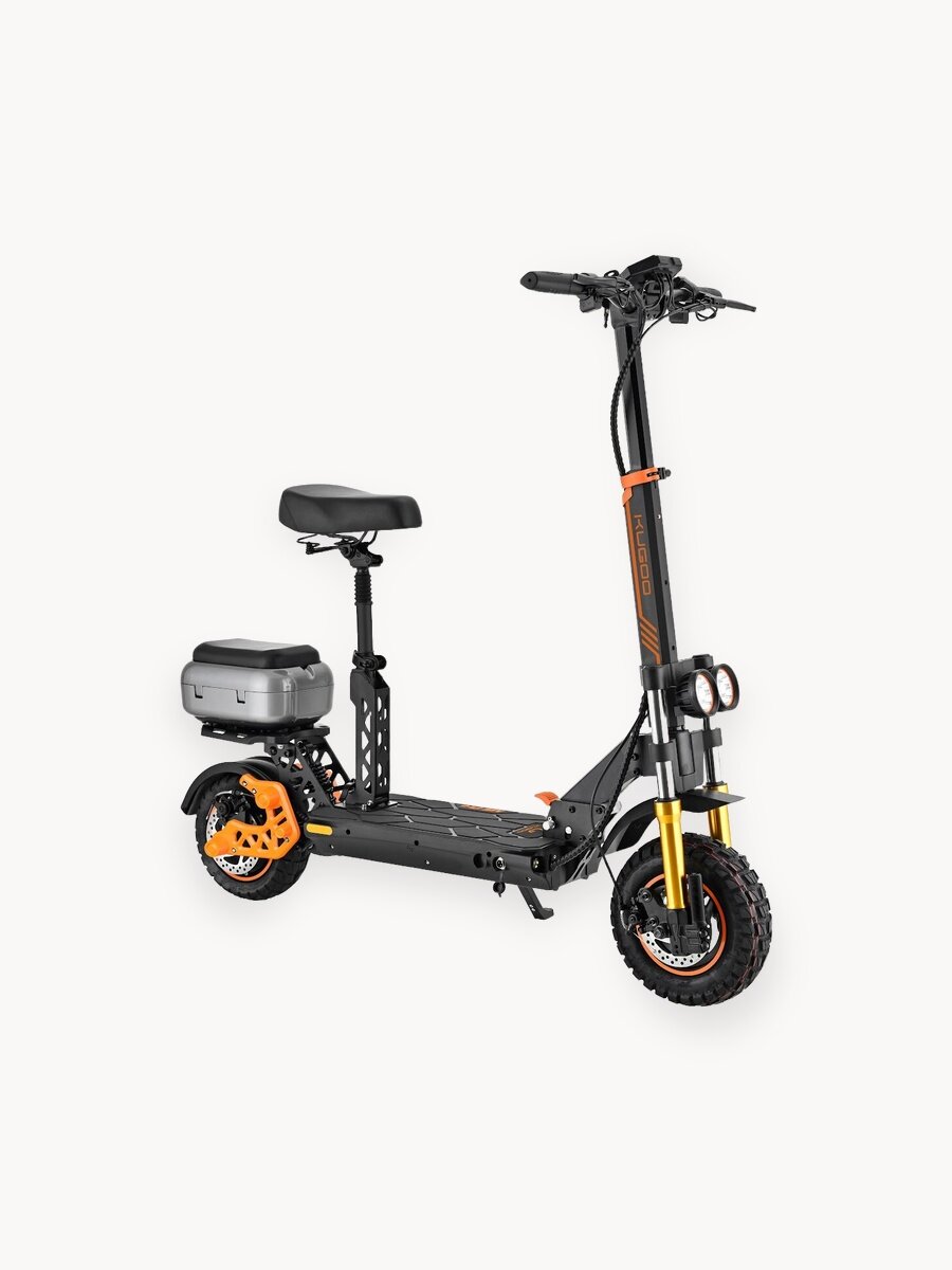 Электросамокат KUGOO Kirin M5 Pro 2024 со съемным сиденьем. С мощным мотором и хорошим аккумулятором.
