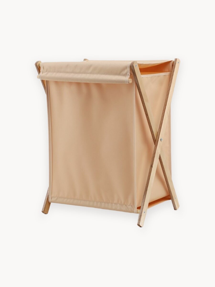 Корзина для белья, грязных вещей в ванную складная с крышкой