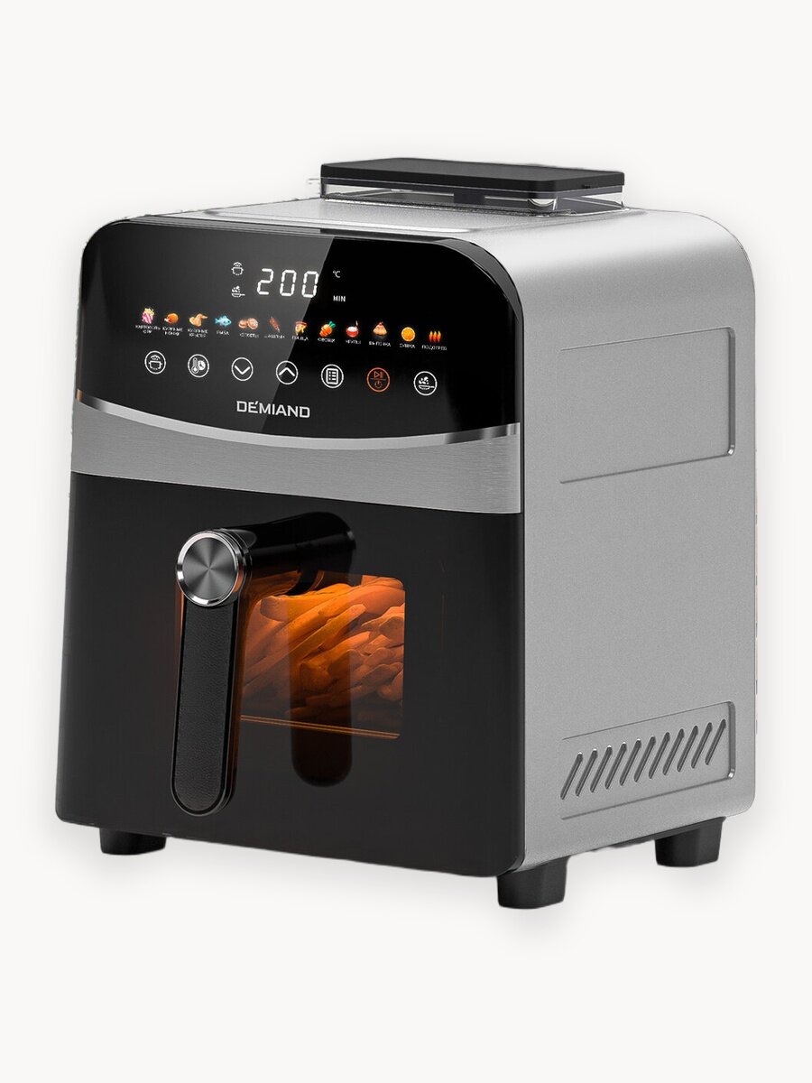 Аэрогриль DEMIAND "SANDERS", 6л, 1950 Вт, 12 программ, керамическая чаша, металл