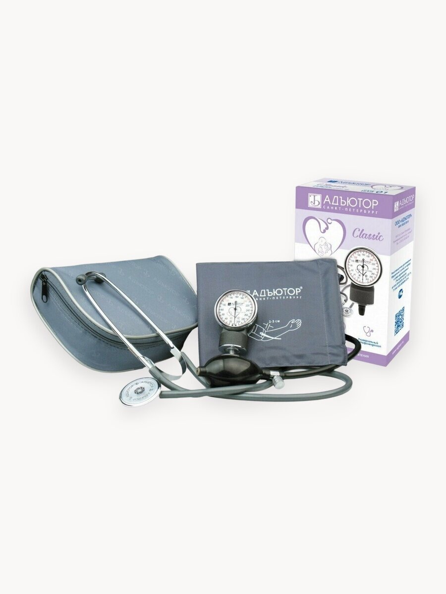 Тонометр механический Адъютор ИАД-01-1, серия Classic, комплект.1 (манжета взрослая средняя 25-38см)