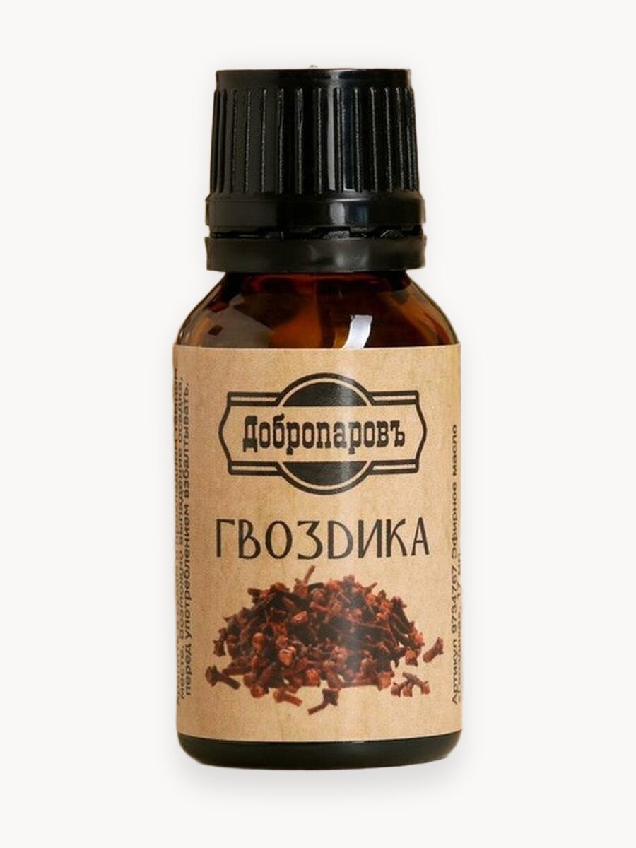 Эфирное масло "Гвоздика" флакон-капельница 17 мл "Добропаровъ"