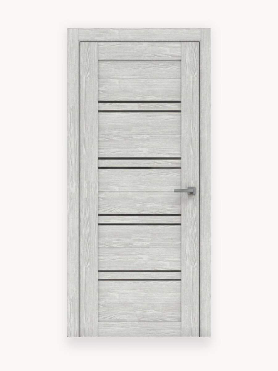 Дверь межкомнатная Дера Tandem , в комплекте, ПВХ, Ясень, МДФ, вставка стекло, 60х200 см, 1 шт.