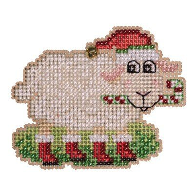 Набор для вышивания Mill Hill #MH182331 Sweet Sheep (Игривая овечка), Счетный крест, 7.6 x 6.35 см