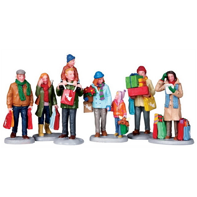 Набор фигурок Покупки к празднику 9 см, 6 шт, Lemax, 92683-lemax