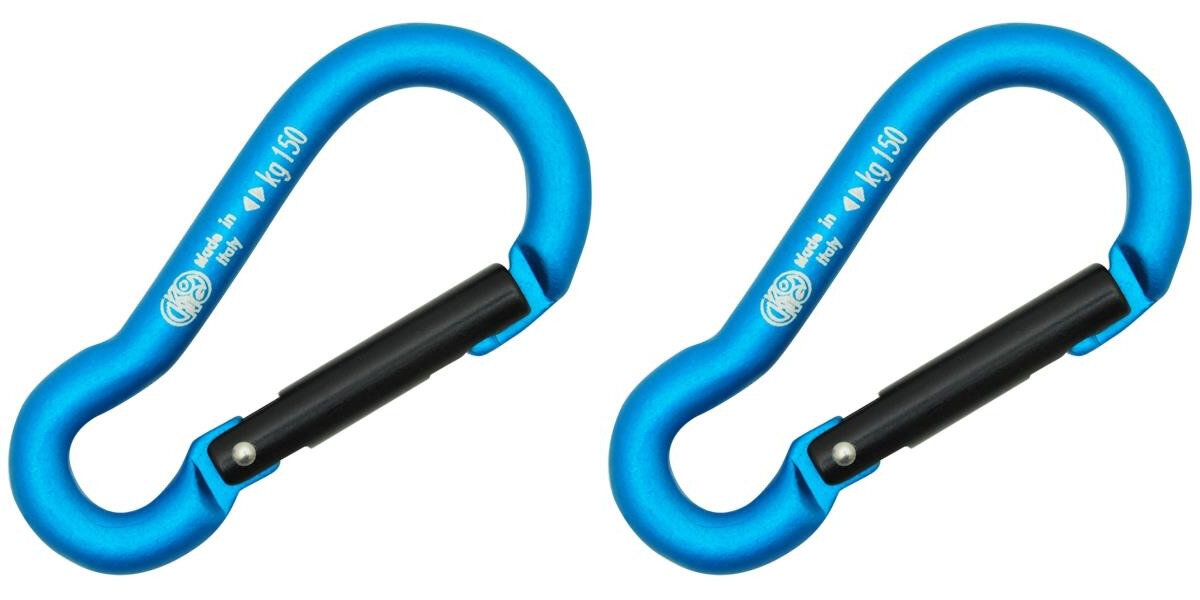 Карабин Kong Mini Pear Alu 5 мм бирюзовый 120 кг. (2шт).