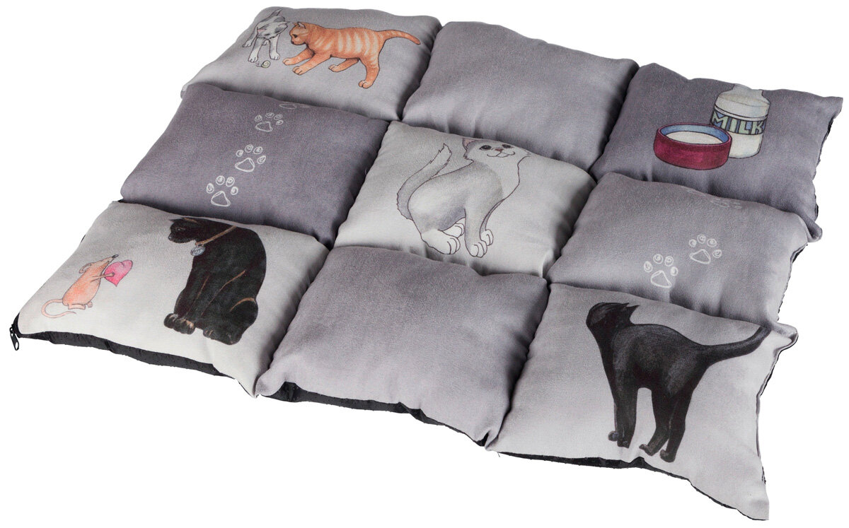 Подстилка для собак Trixie Patchwork Cat замша серая 45 х 55 см (1 шт)