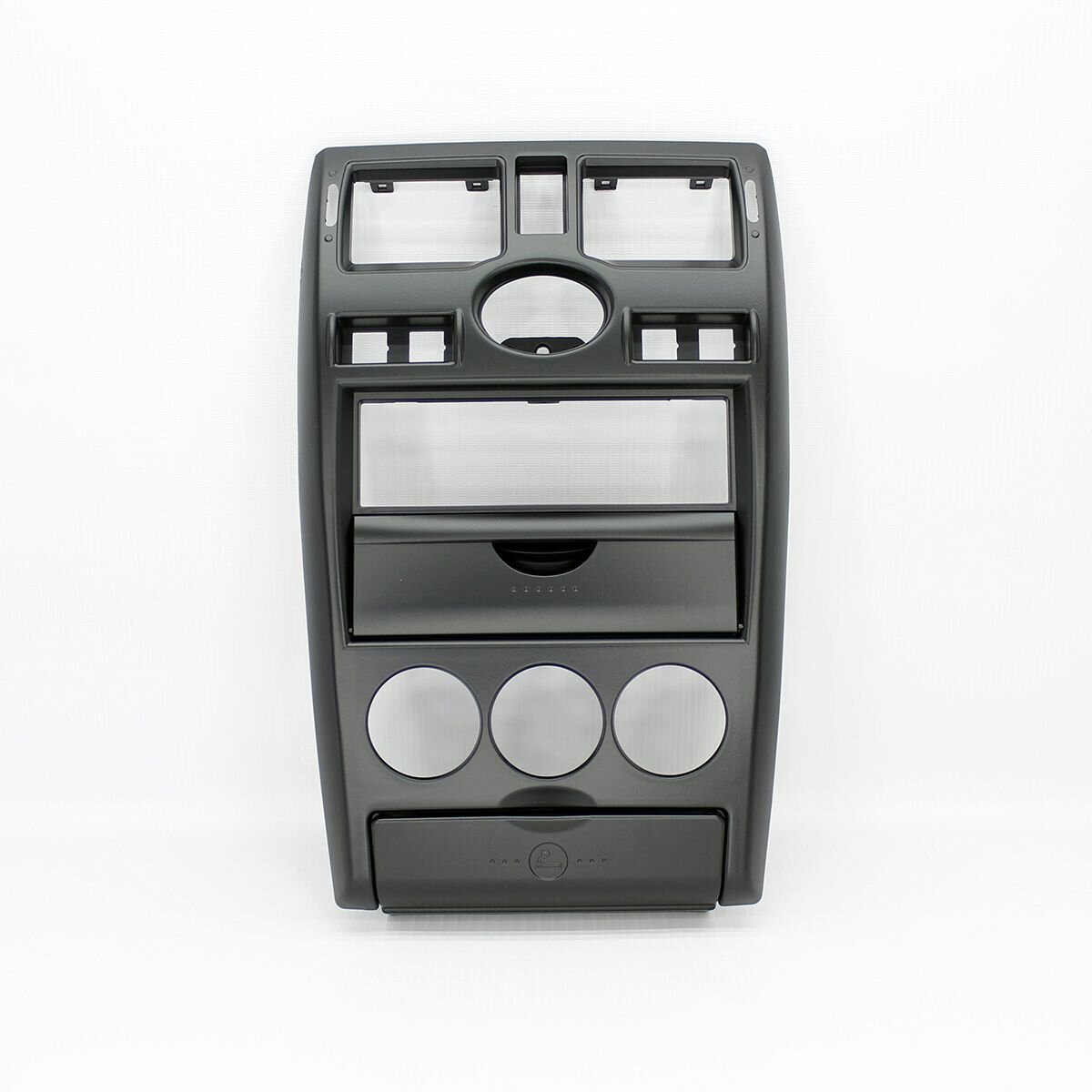 Центральная консоль панели приборов Лада Приора / ВАЗ 2170 (1 DIN, чёрная матовая, с пепельницей)