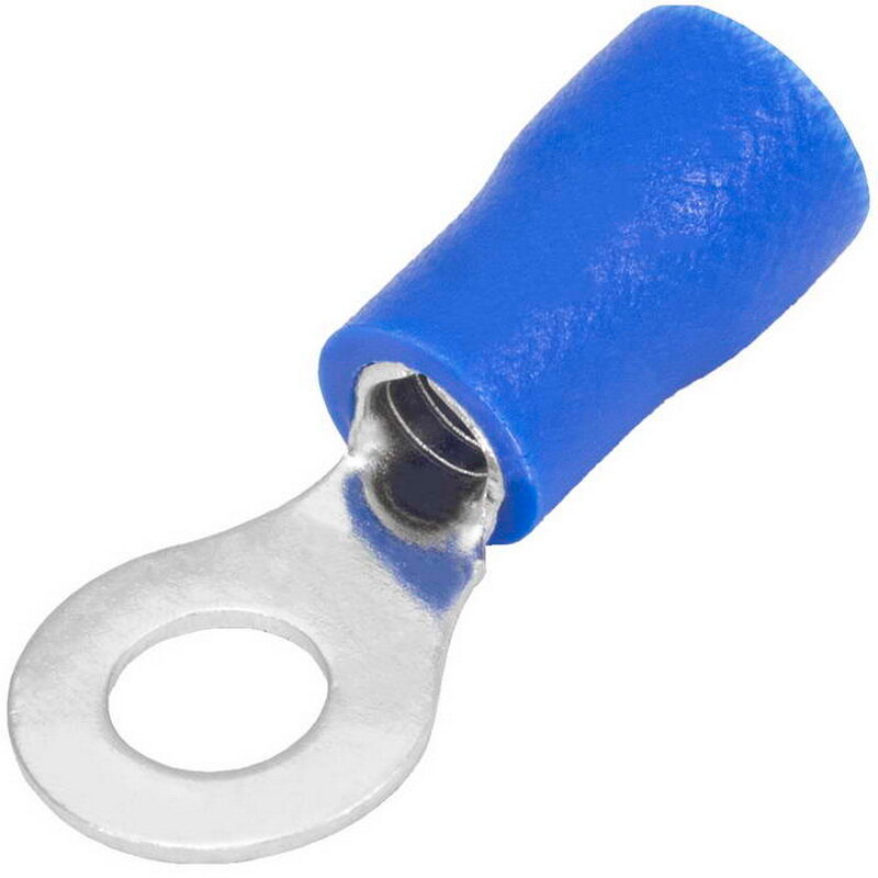 Наконечник кольцевой изолированный 2-5, 27 А, 16-14 AWG, синий, латунь луженая