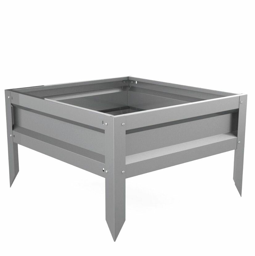 Оцинкованные грядки, 62,5х62,5 см, высота 20 см, 0,7мм, серебристые