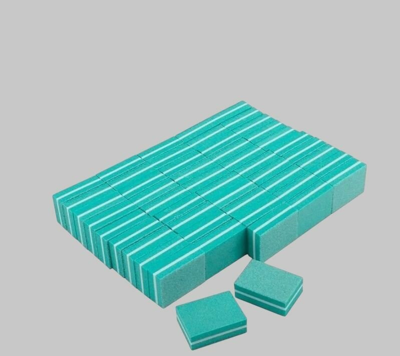 Мини баф для ногтей двусторонний комплект 50 шт