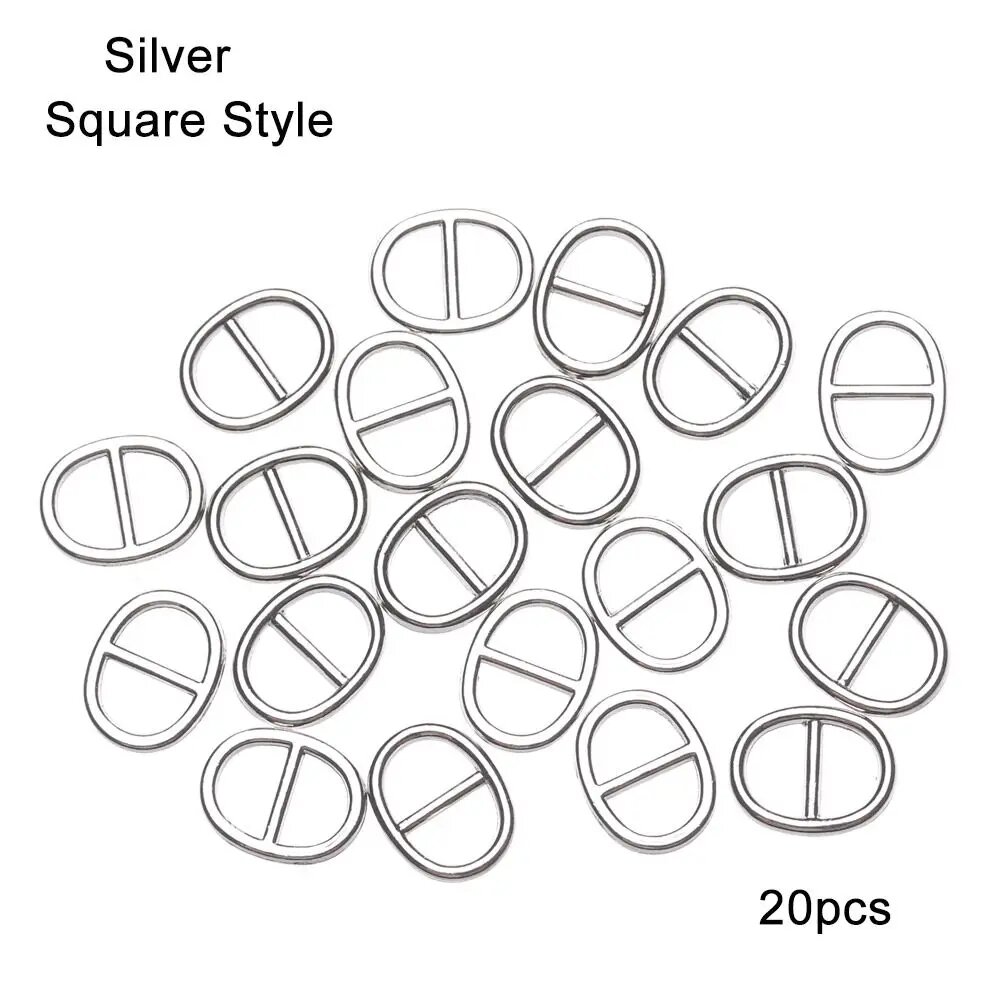 Металлические кнопки для кукол 20 шт. 8x6mm Silver