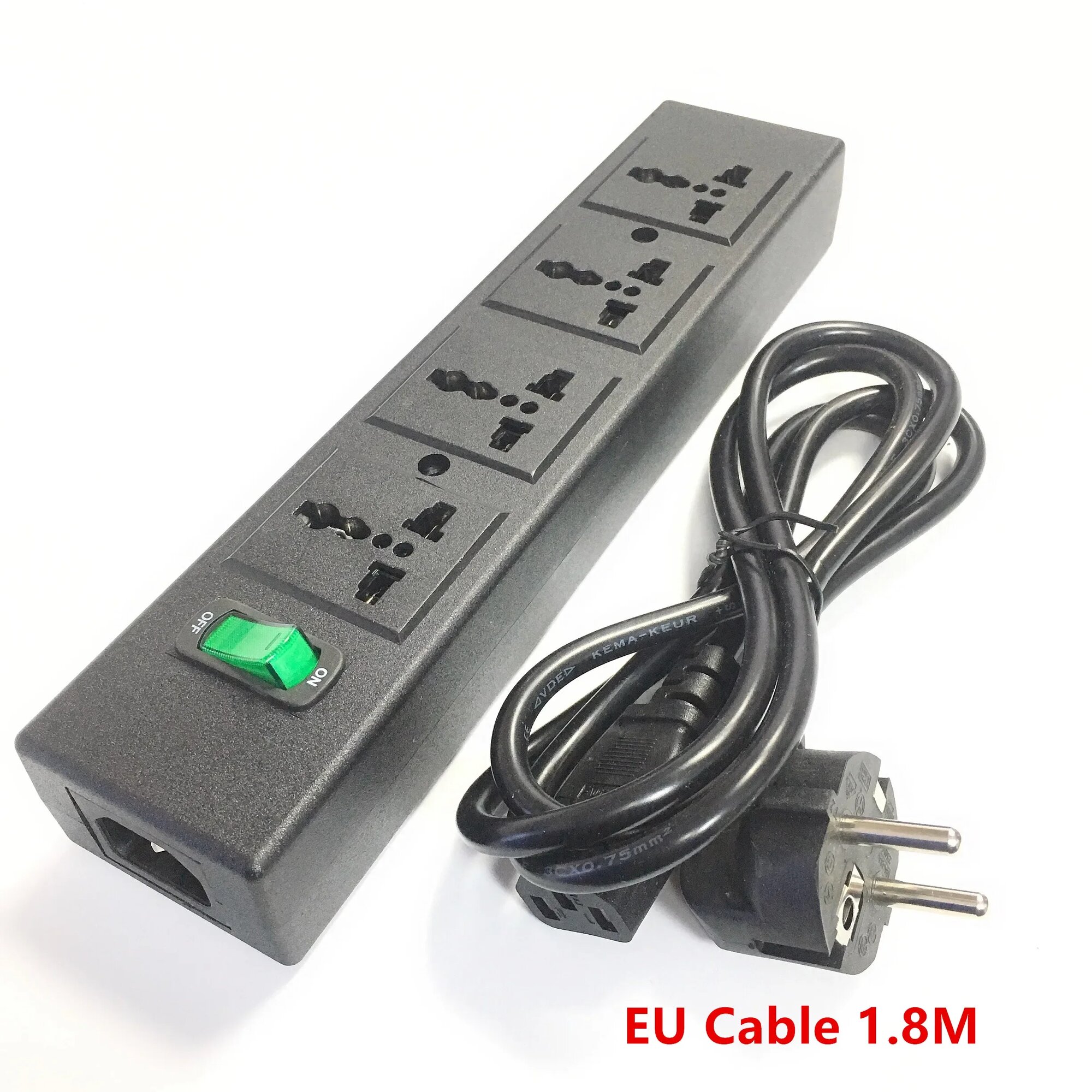 Сетевой фильтр 4 розетки с выключателем 2500W Strip with EU Cord