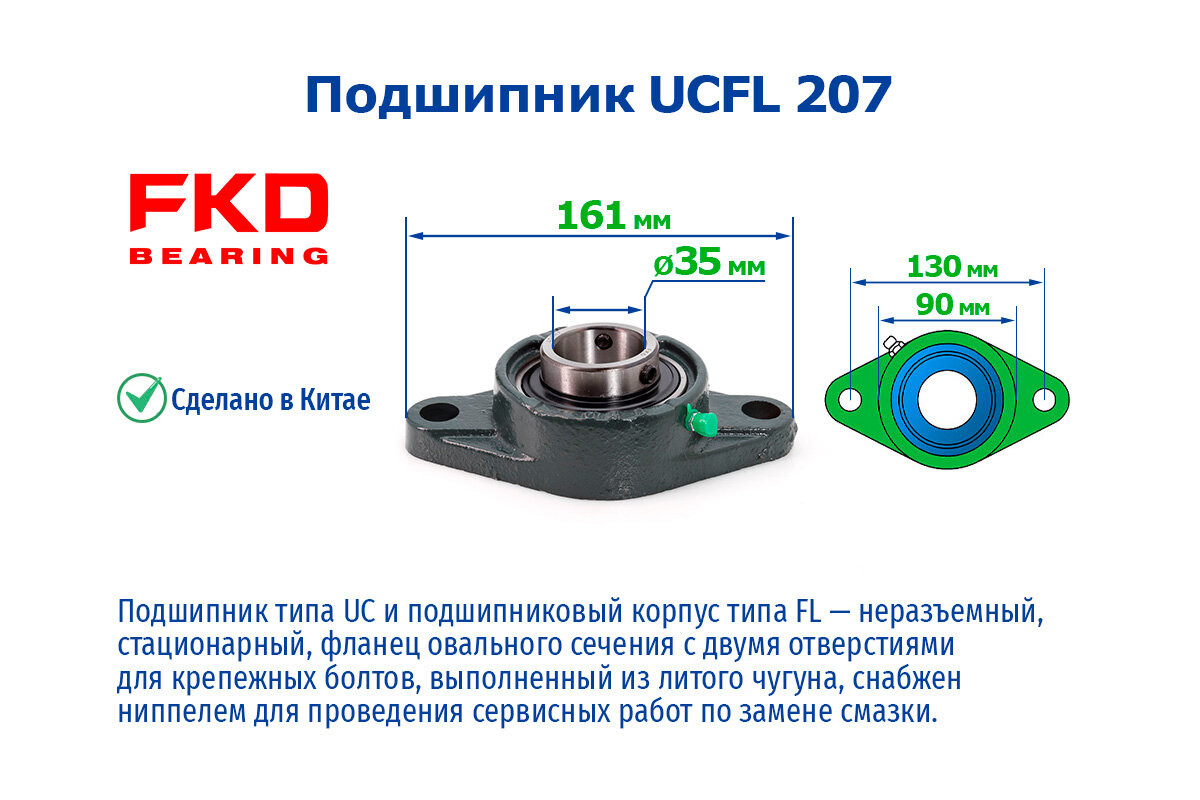 Подшипник UCFL 204 FKD