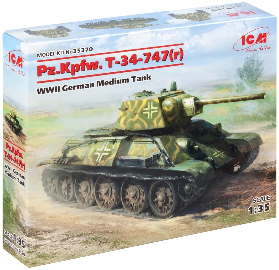 Сборная модель Немецкий средний танк Pz.Kpfw. 747 34 (r) (1/35) 35370-ICM