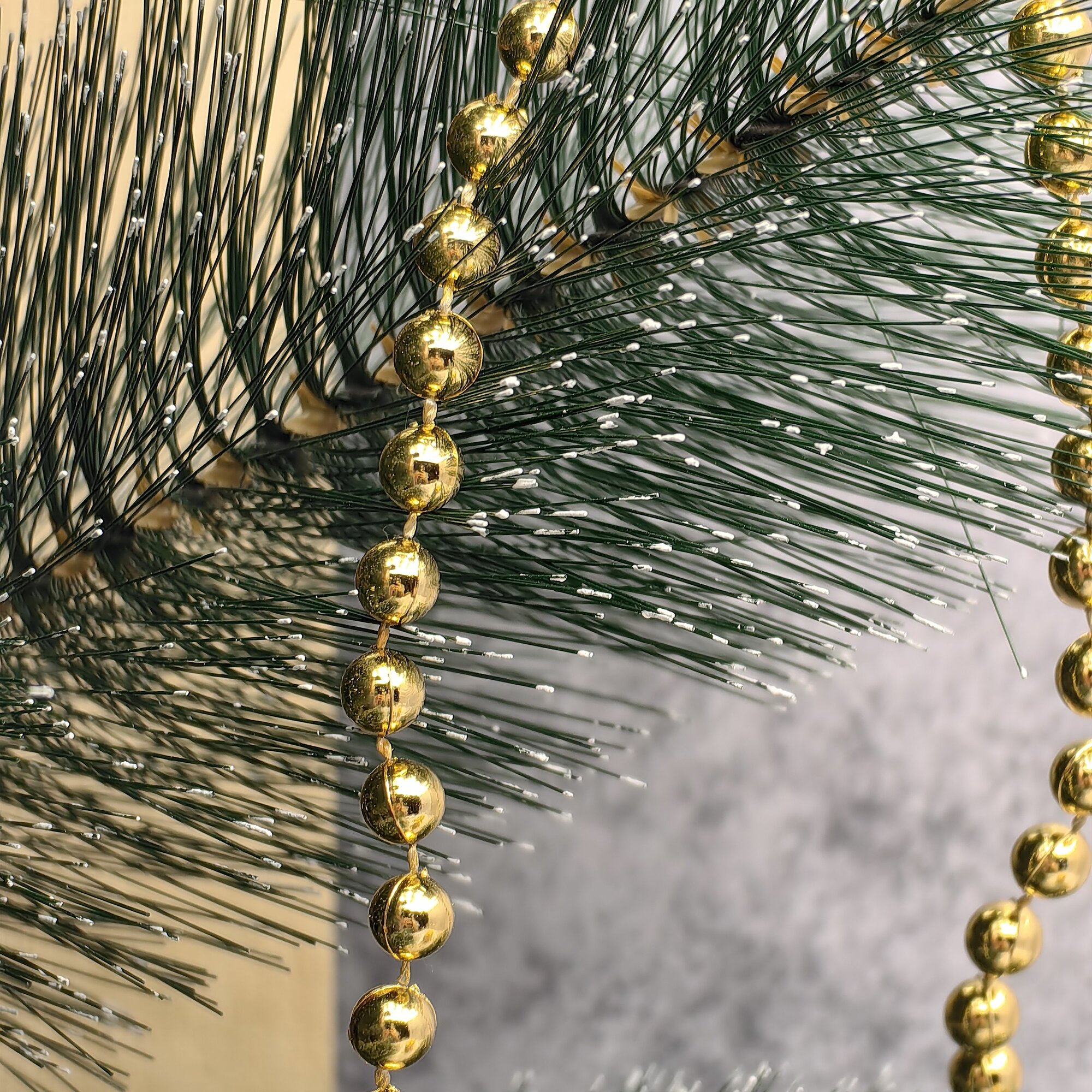 Елочные бусы мелкие цветные ассорти глянец