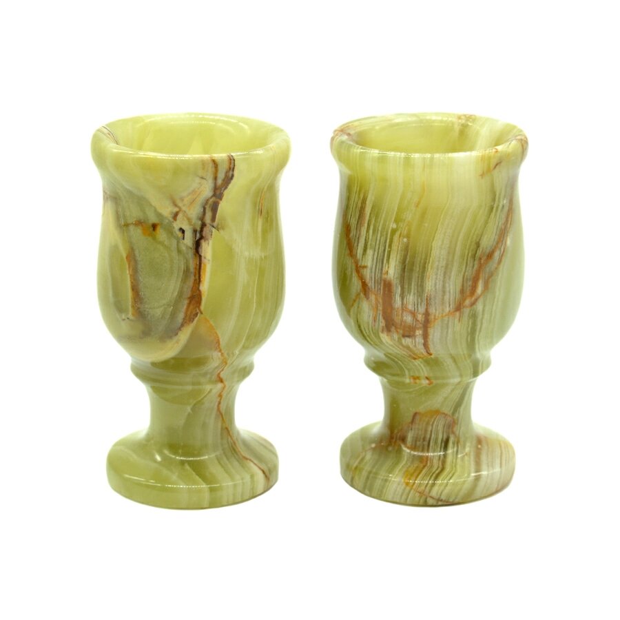 Рюмки из камня оникса 2 шт 38*38*70мм .