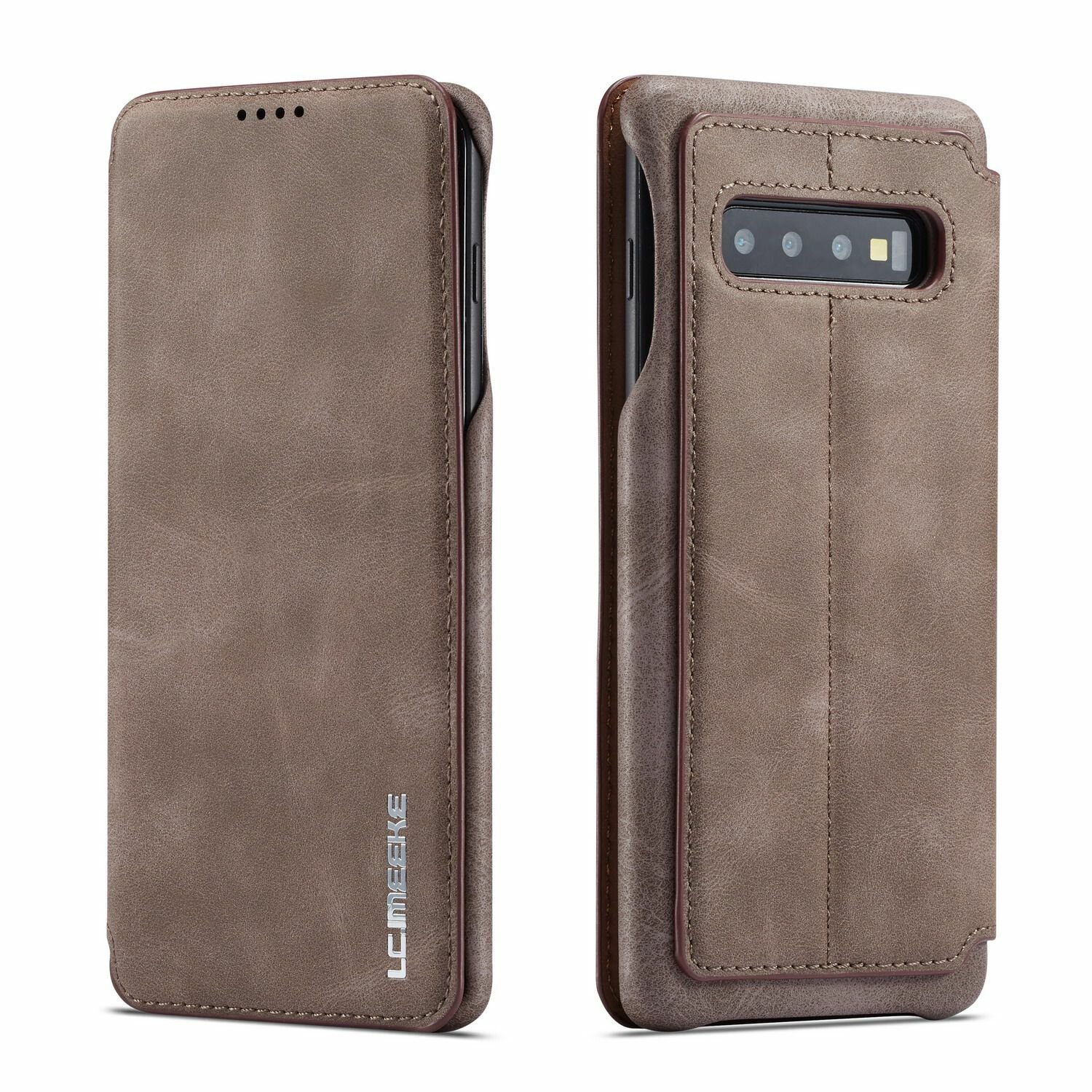 LCIMEEKE Чехол для Samsung Galaxy S10+ S10 Plus Кожаный Чехол защитный на Самсунг Галакси C10+ C10 Плюс книжка чехол