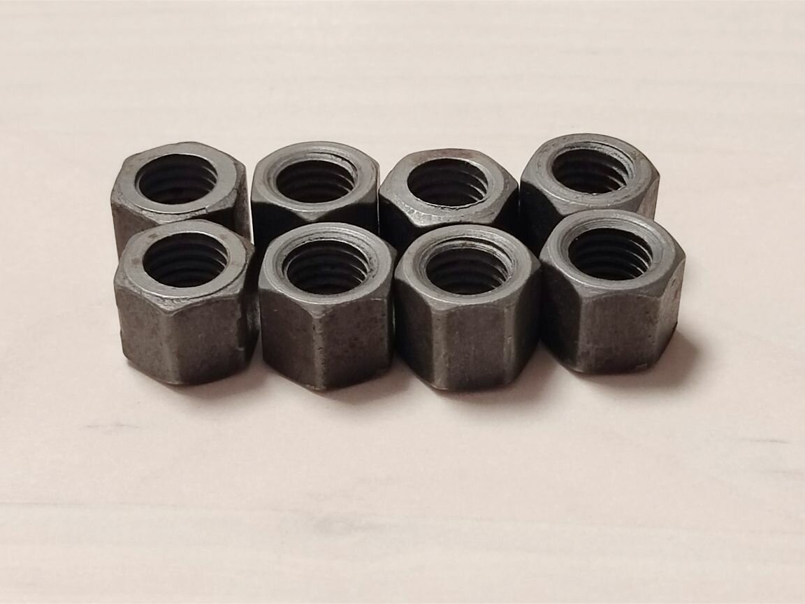 Мотоцикл ИЖ Гайка головки Пл/Юп М10*1.5*h12-14 мм (Ява) черная (комплект 8 шт.)