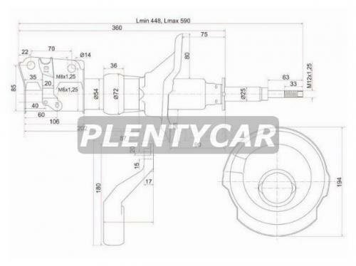 Стойка передняя honda stream 00-06 rh Sat ST-51605-S7A-N06 Honda: 51605-S7A-N06 51605-S7C-G03 51606-S7C-G03