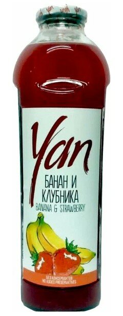 Нектар YAN из банана и клубники /стекло/ 930мл