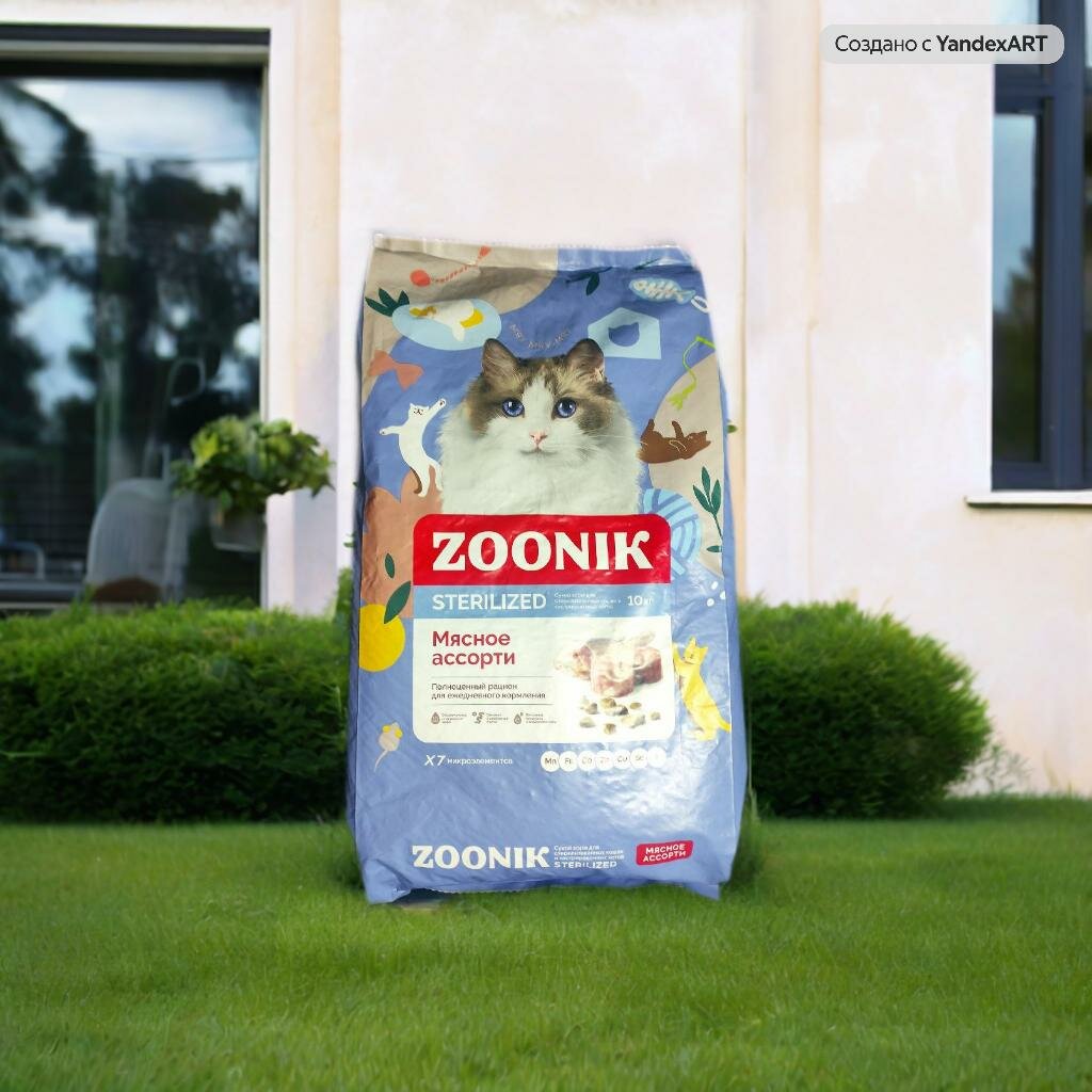 Корм сухой для кошек. Полнорационный корм для стерилизованных кошек и кастрированных котов