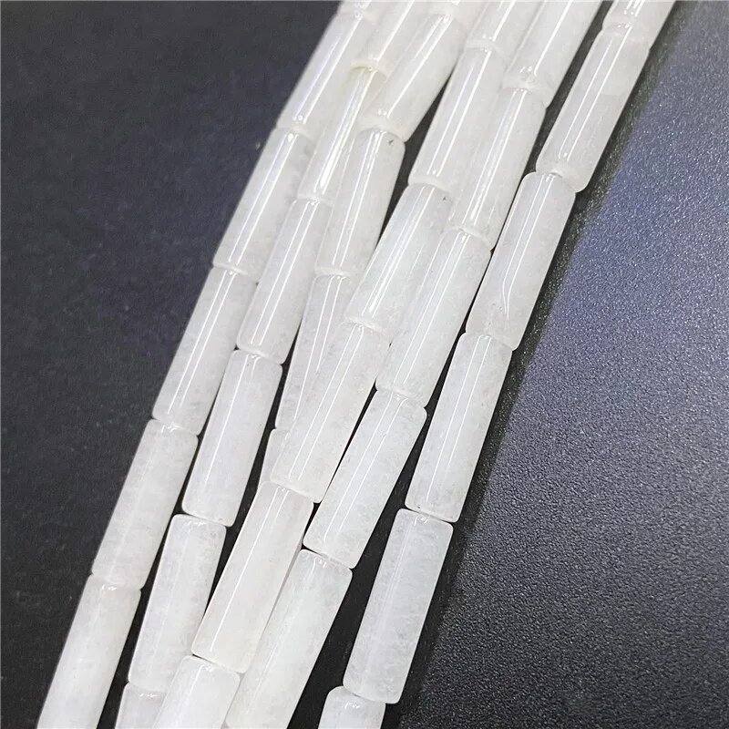 Бусины из натуральных камней Vinswet 4x13 мм Белый, Jade Beads