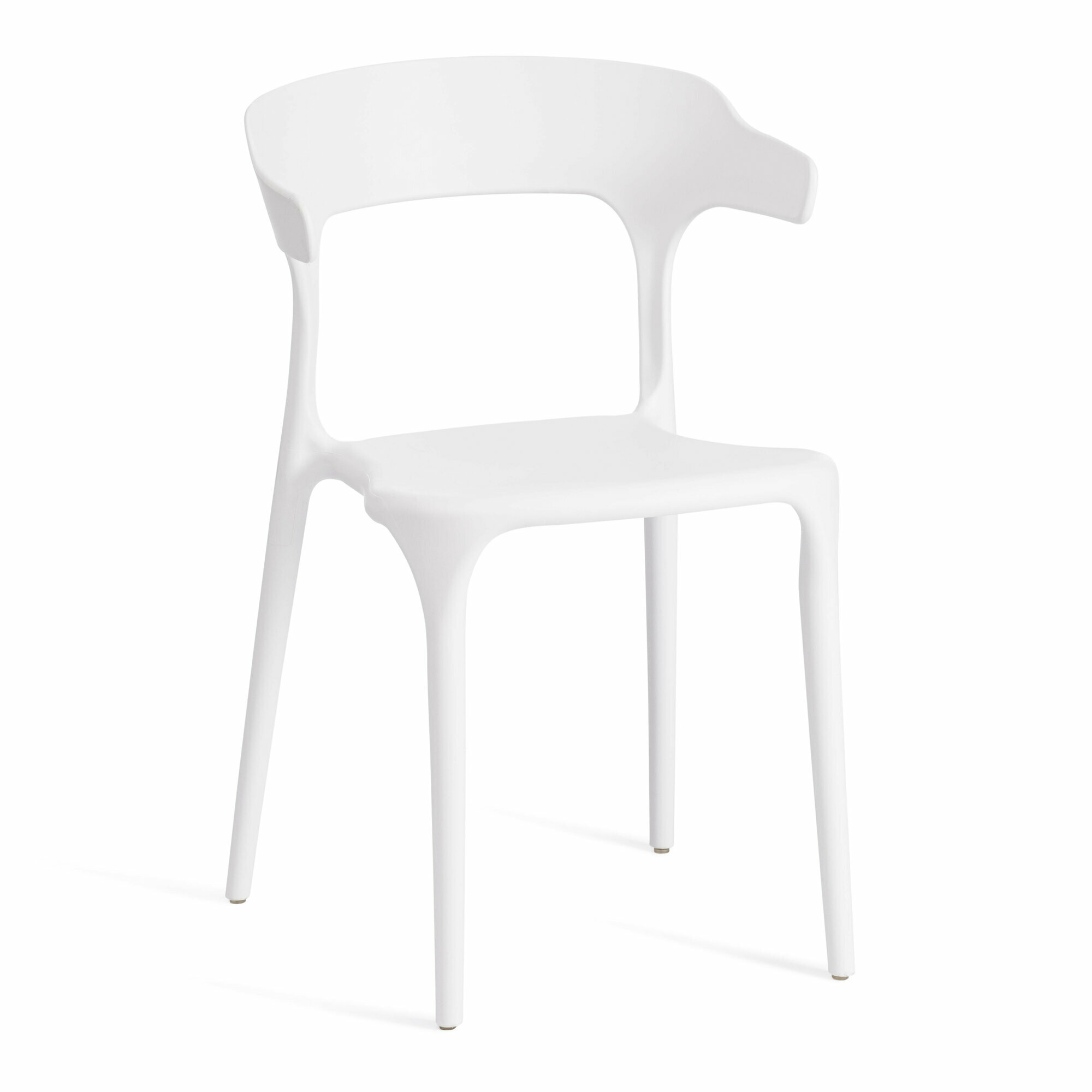 Стул для кухни со спинкой TetChair, пластик, 1 шт, белый