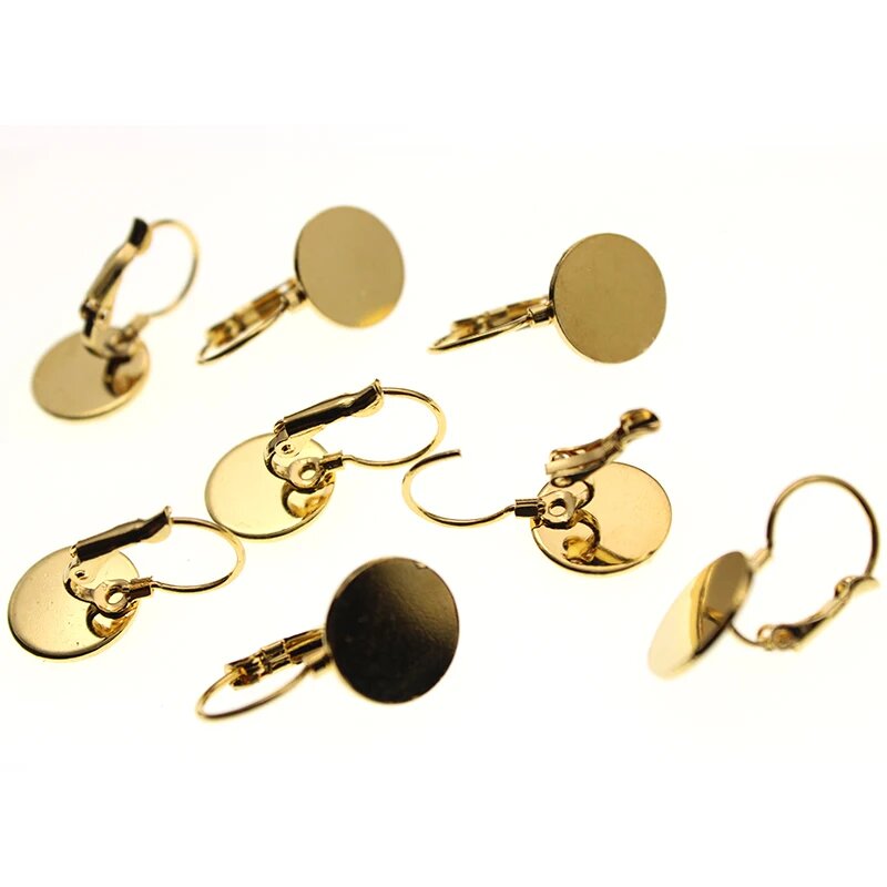 Крючки для сережек AUSHIYA, 10 шт, нержавеющая сталь, 6 8 10 12 мм 8mm trays, gold
