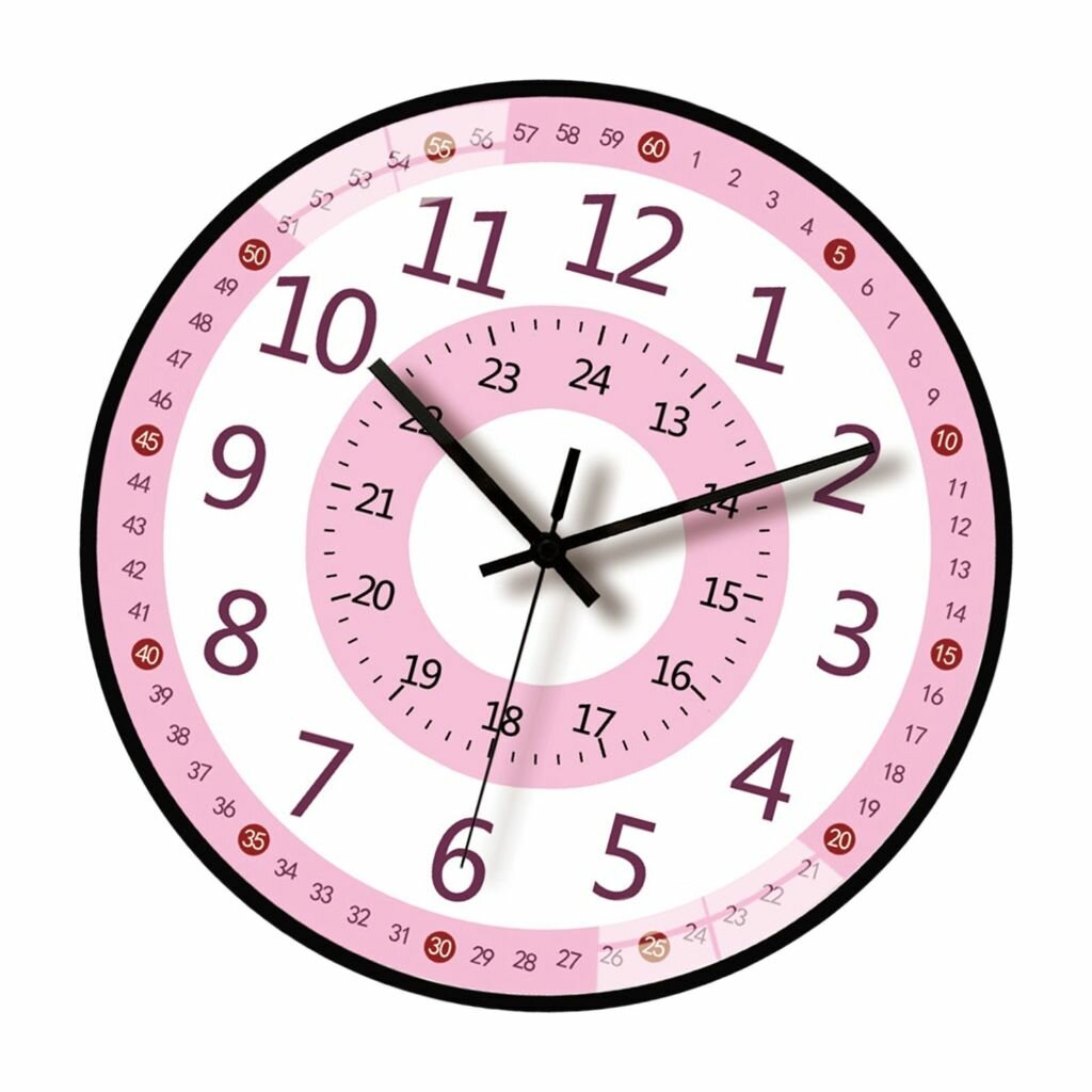 Детские настенные часы 8 дюймов для обучения времени