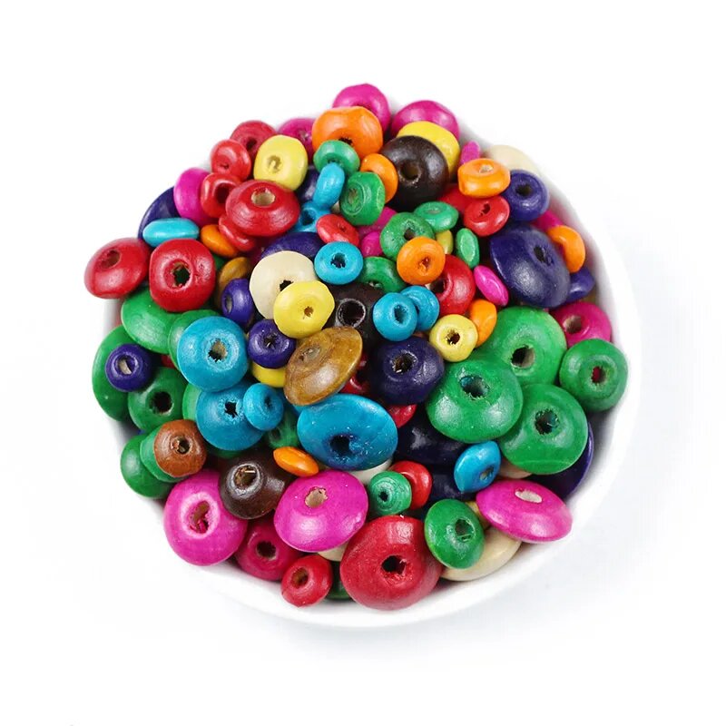 Деревянные бусины YHBZRET 6*3 мм 500 шт. 5x10mm 100pcs