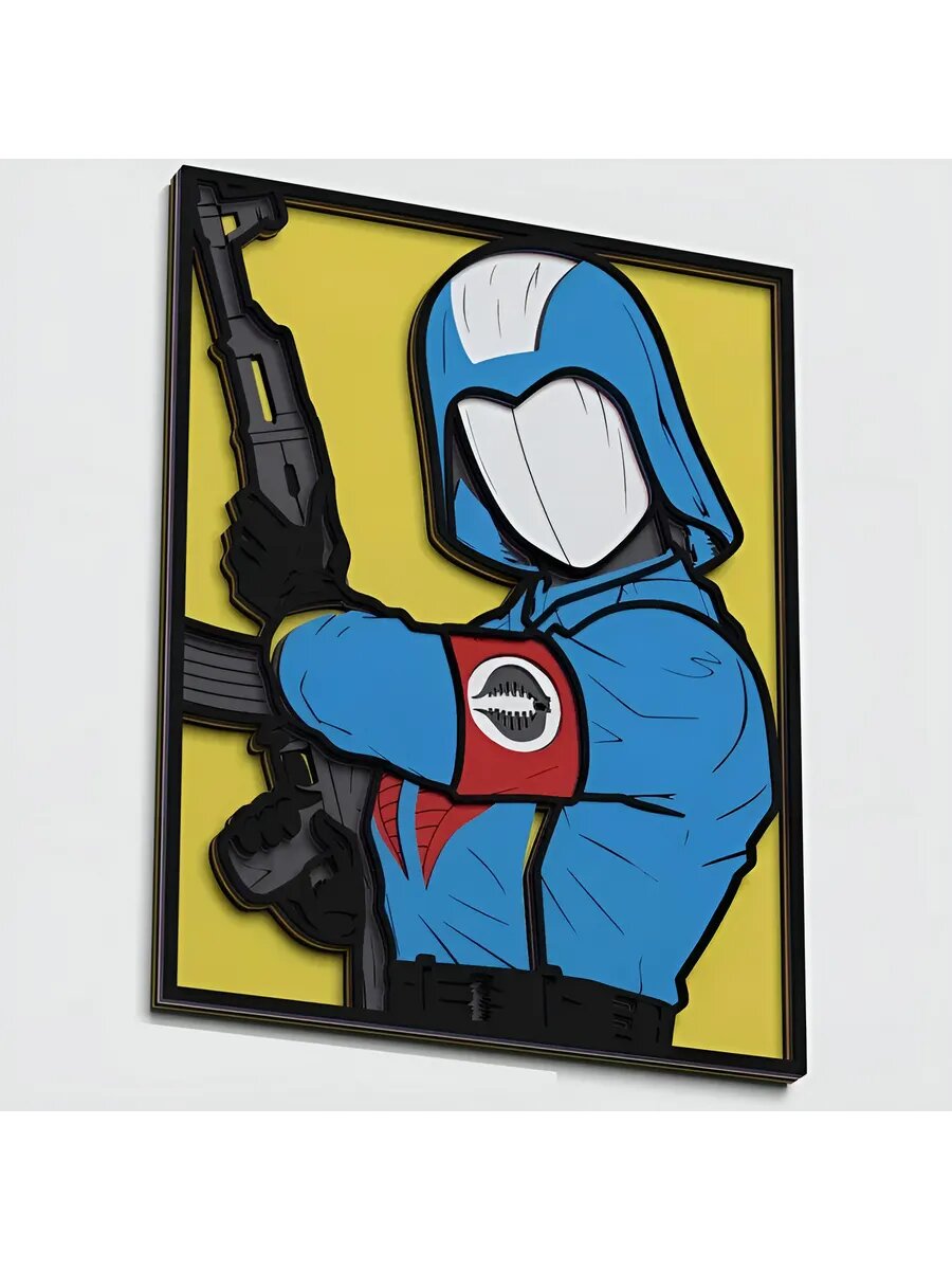 3D Картина по номерам из дерева Кобра Коммандер, 23x30 см