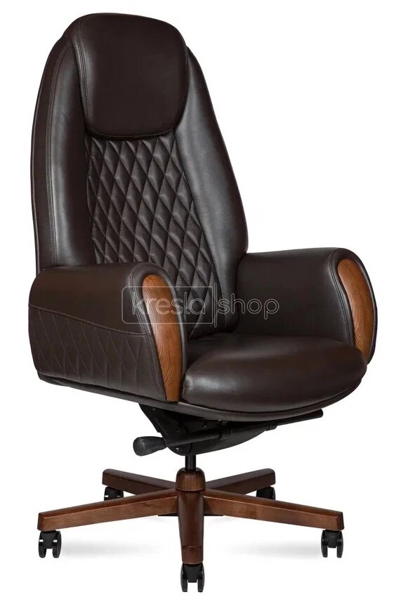Кресло для руководителя Norden Верди / Verdi F183-2 коричневая кожа