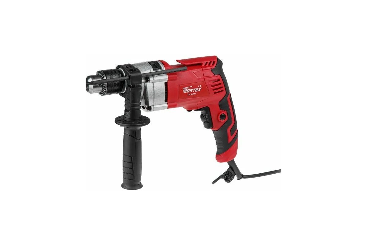 Ударная дрель Wortex LX DS 1308-1, 800Вт, ключевой патрон, реверс, 1 скорость