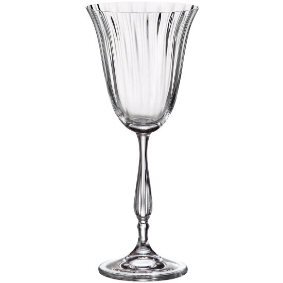 Набор бокалов для белого вина Crystal Bohemia "FREGATA OPTIC", 185 мл (набор 6шт)