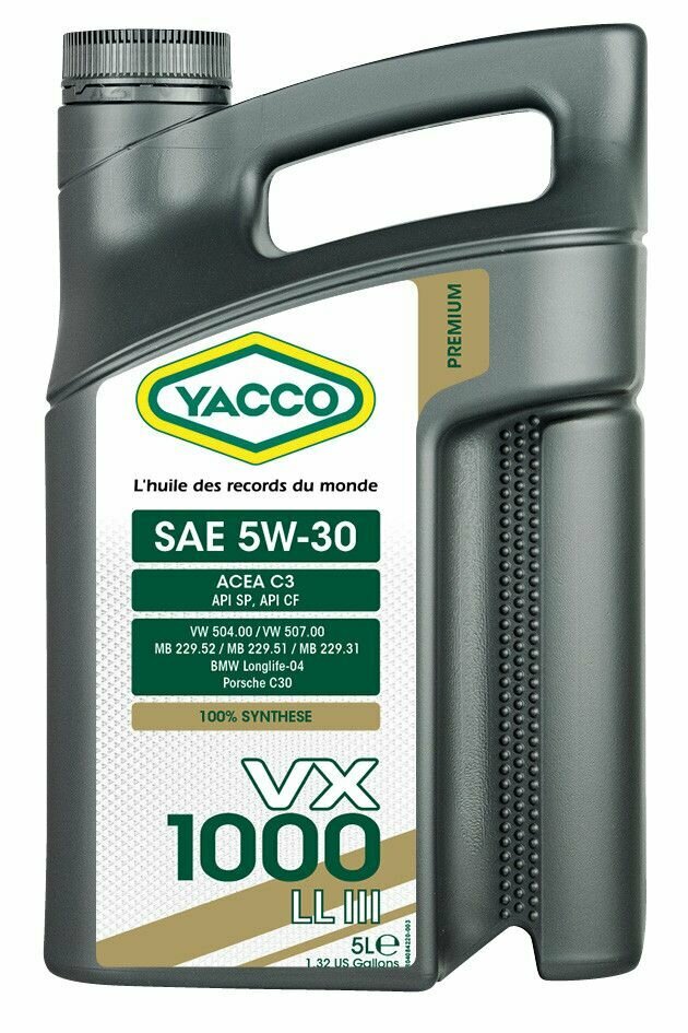 YACCO VX 1000 LL III 5W30 (5 L) арт.408422