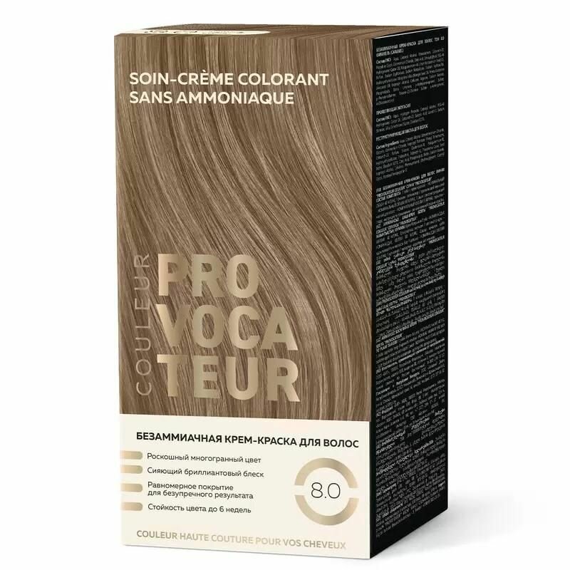 Крем-краска для волос PROVOCATEUR COULEUR 68.0 "Карамель" безаммиачная