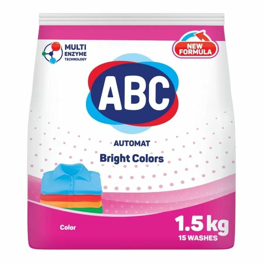 Стиральный порошок ABC для цветного, автомат, 1,5 кг