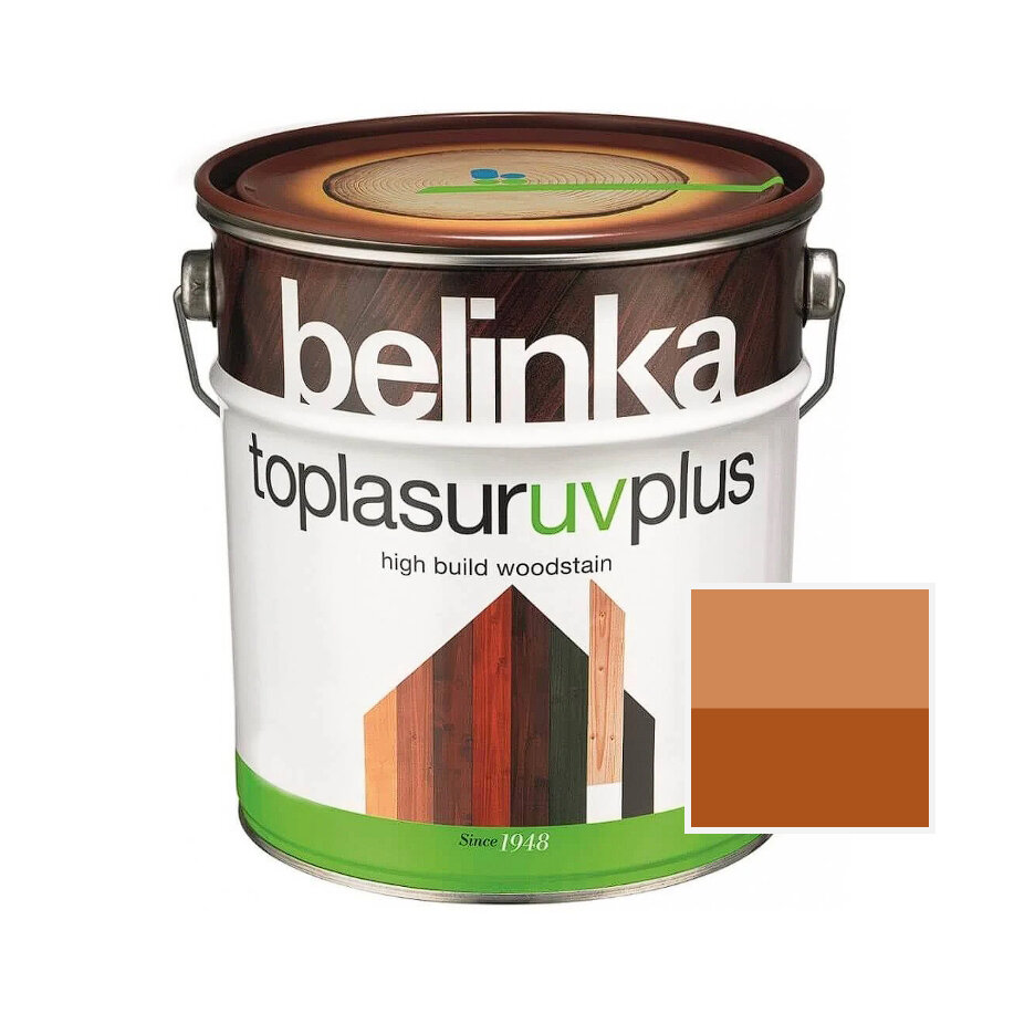 Belinka Toplasur UV Plus краска-лазурь для защиты древесины 17, тик, 2,5 л
