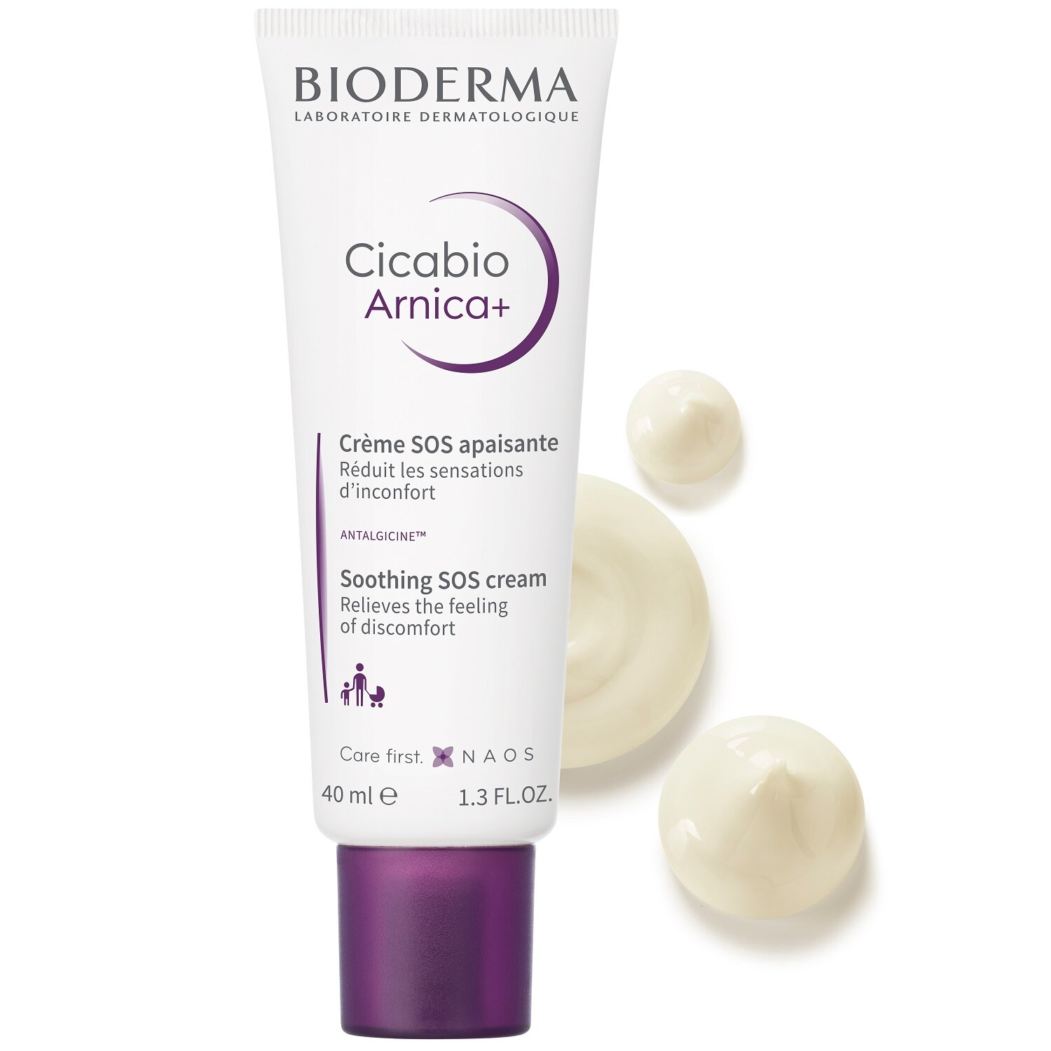 Крем BIODERMA CICABIO Arnica+, успокаивающий, для лица, 40мл