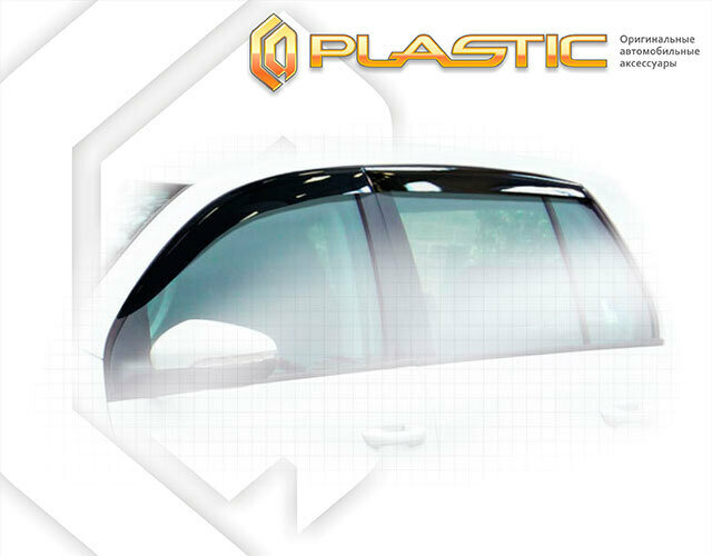 Дефлекторы окон для Volkswagen Golf VI 2009 2012 Ветровики дверей Черные глянцевые полупрозрачные СА пластик