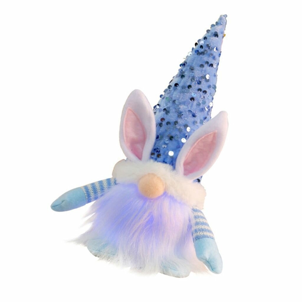 Пасхальный светильник, светящийся гном, кукла-гном, украшение с блестками, подарок на 2024 год, детский кролик