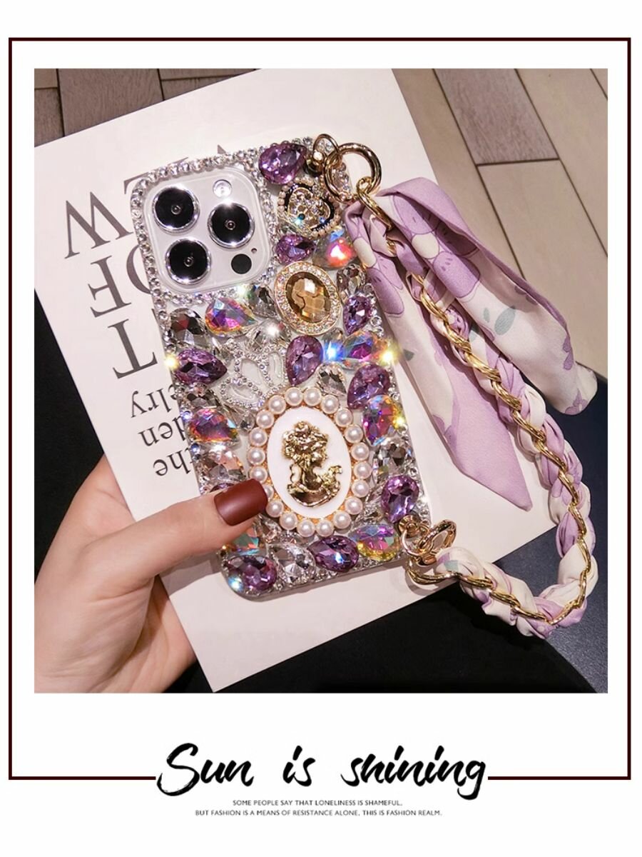 Чехол для Samsung Galaxy A55 (Самсунг Галакси А55), Luxury 3D с бриллиантовым кристаллом/Сверкающий стразами/Просто и стильно